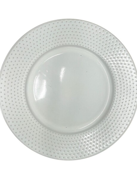 PLATO DE POSTRE D22x2.5CM BLANCO TEXTURADO — Deco Hogar