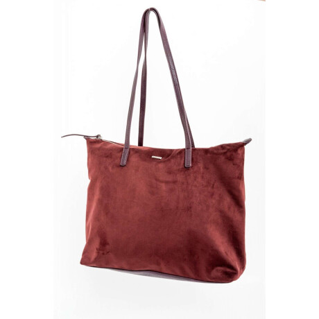 Travel Bag Gamuza Vegana Con Cierre - Bordeaux — Tienda Soy Santander