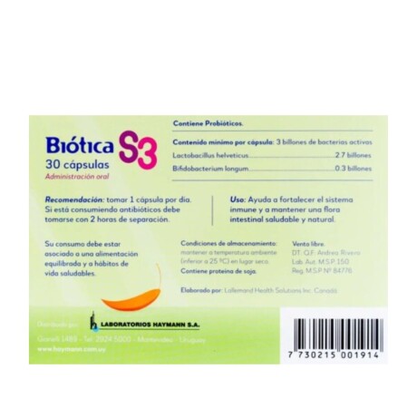 Biótica S3 x 30 Cáps — Wikimúsculos