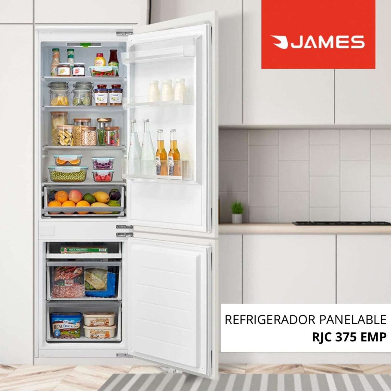 Refrigerador James Panelable - Frio Húmedo 269 Lts — Rustico Hogar