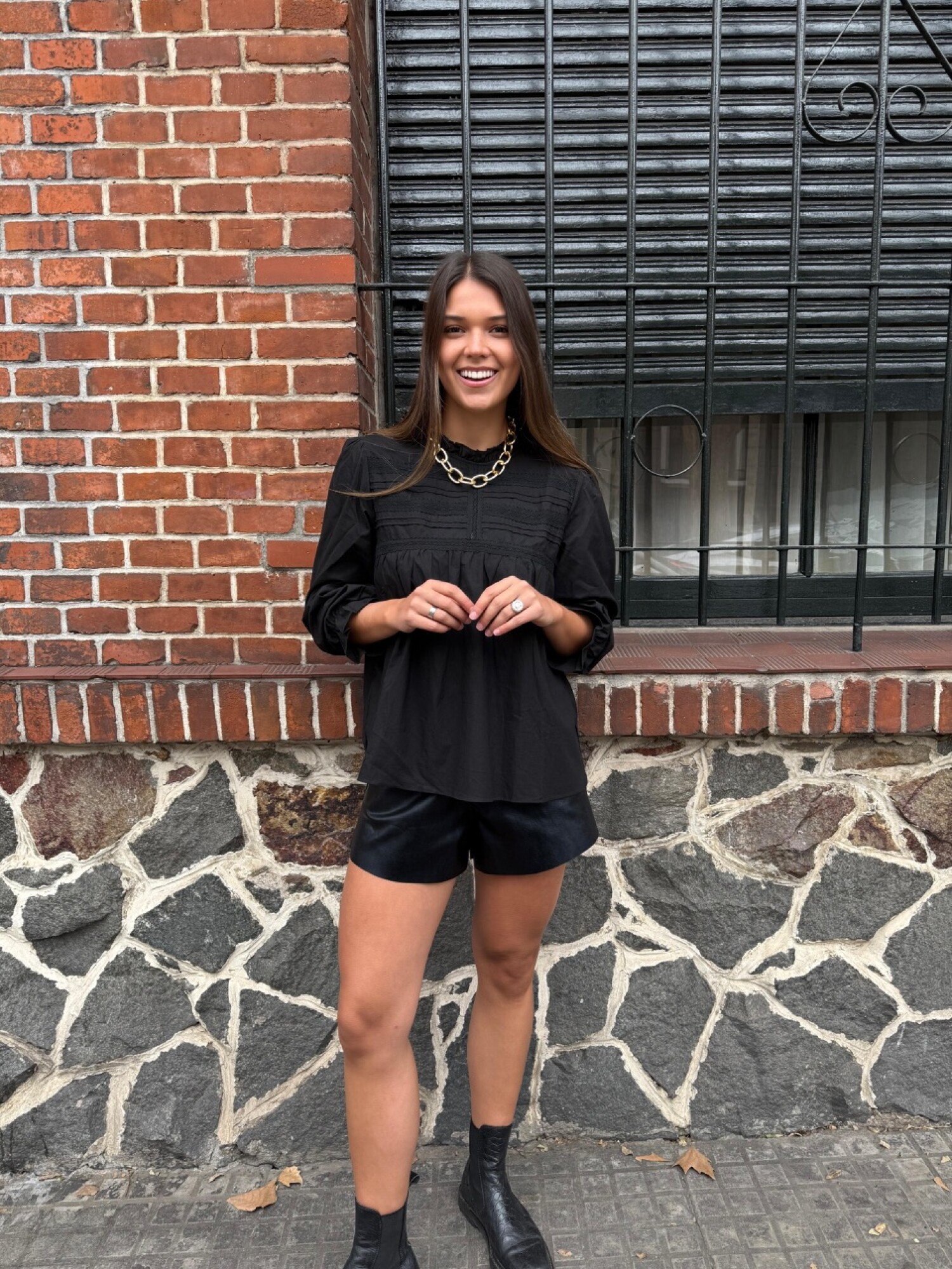 Camisa Agustina - negro — Bianca Store