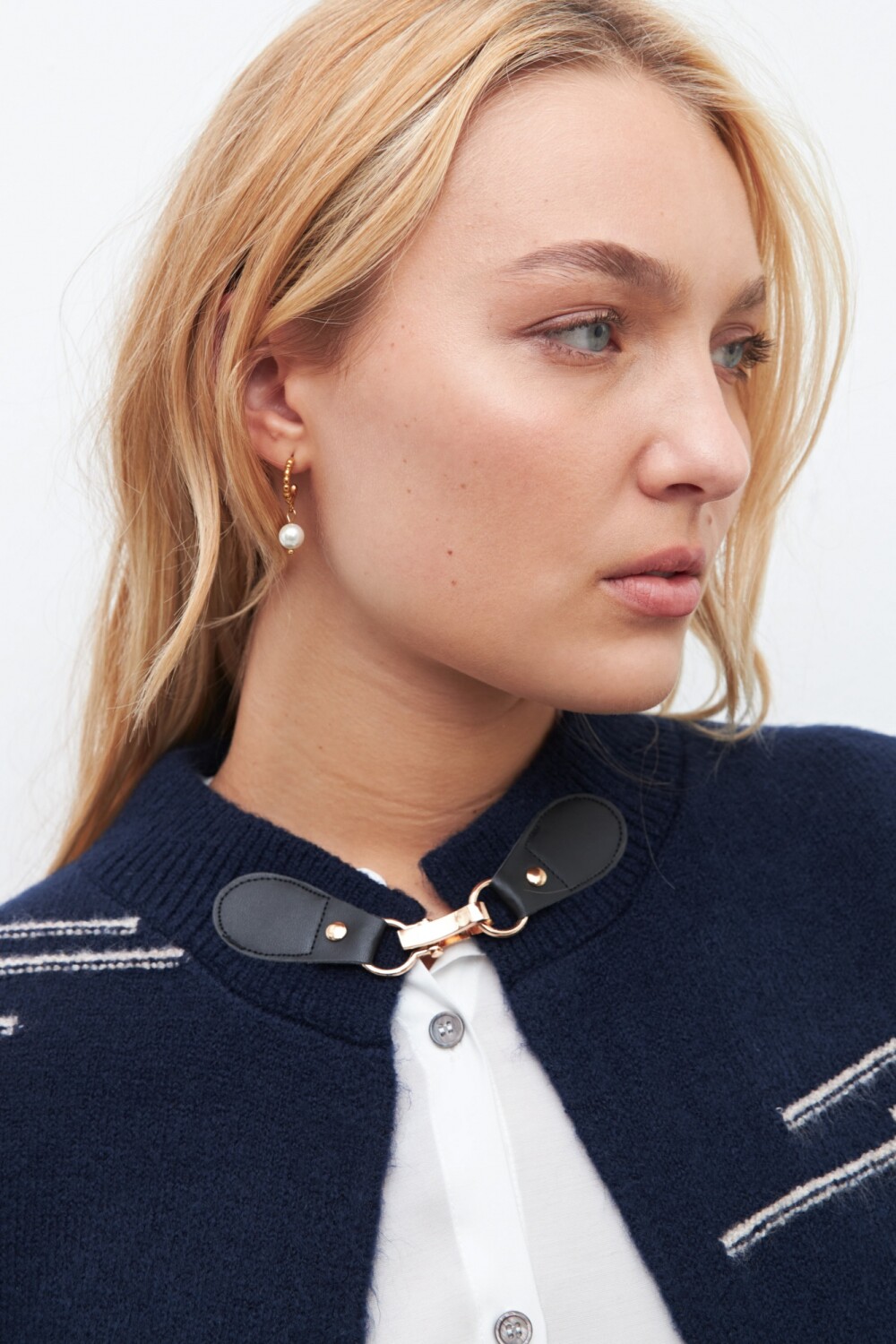 Capa tejida bicolor - azul marino — Lolita