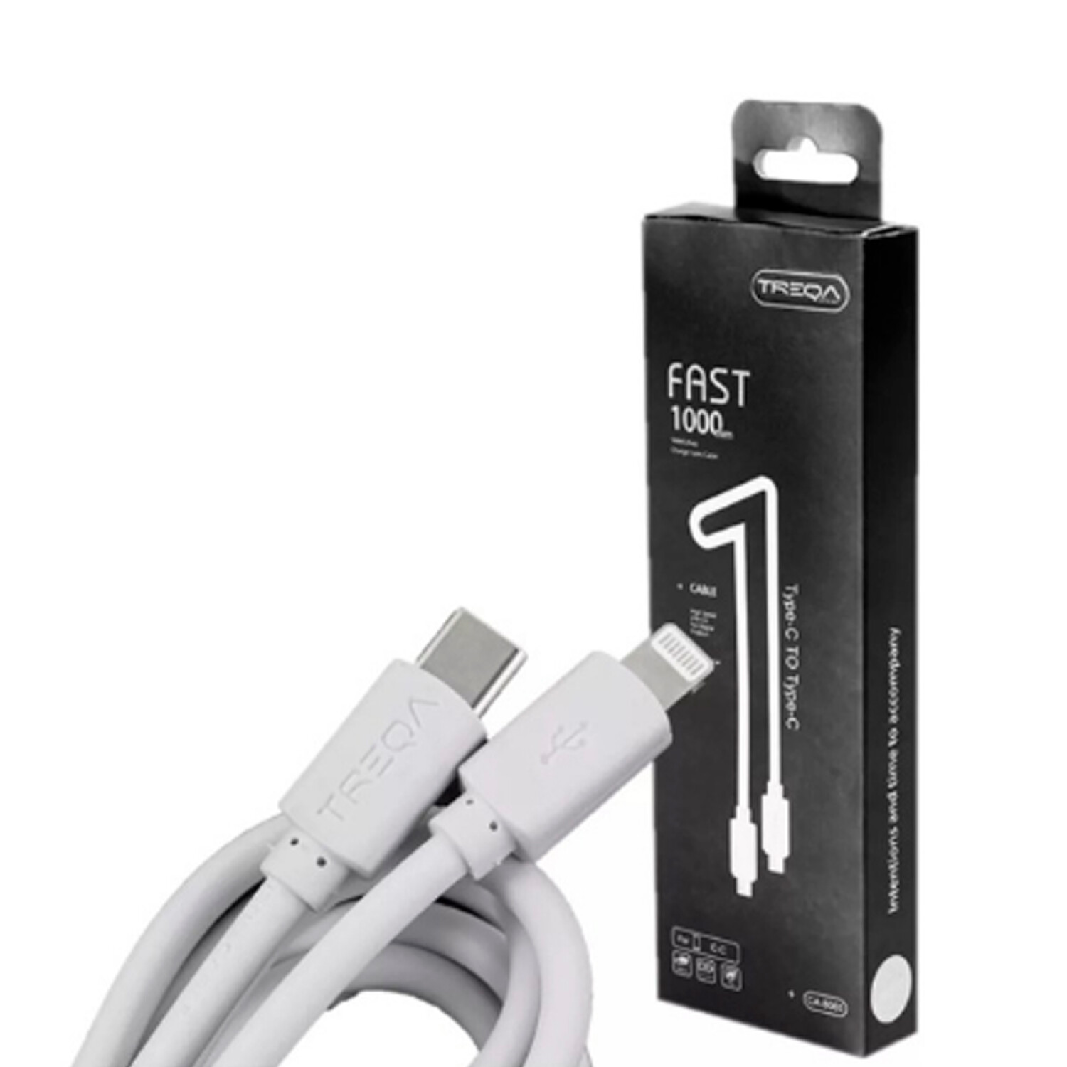 Cable de Datos 4 en 1 Treqa USB-C a USB-C Lightning USB — ZonaTecno