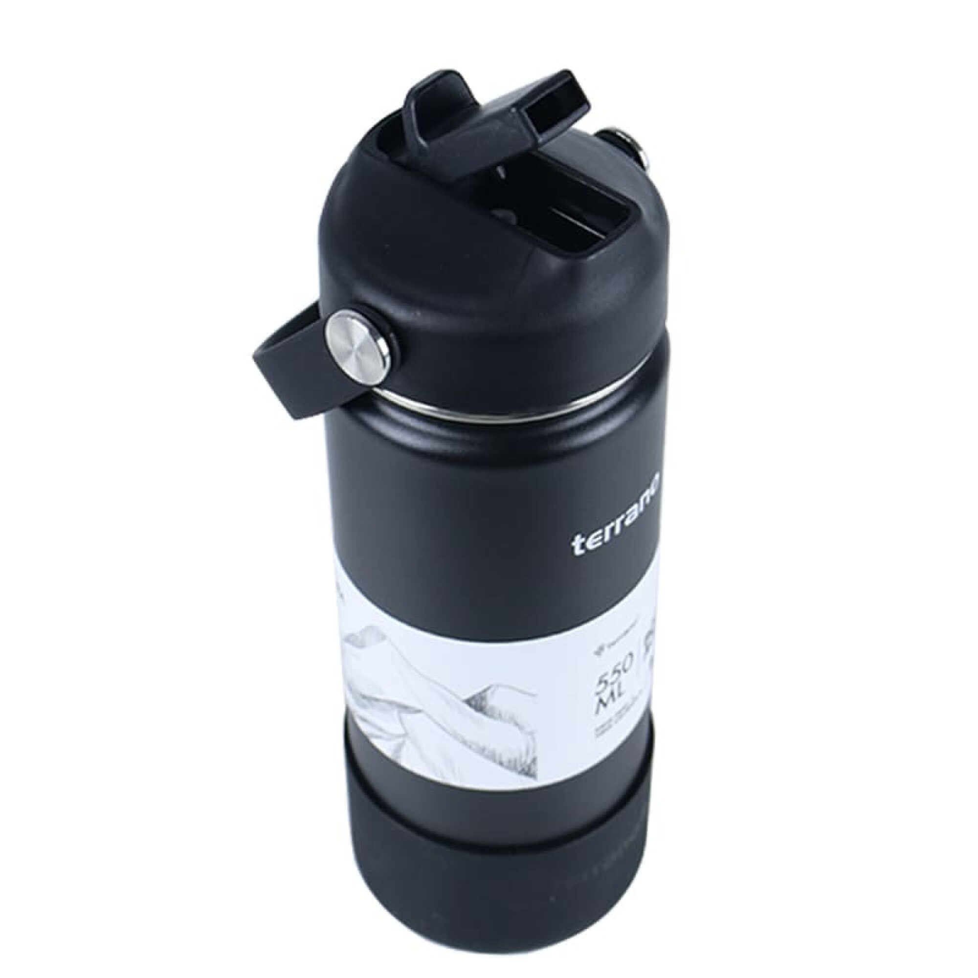 Botella Térmica con Pico 550mL. - Negro — Terrano