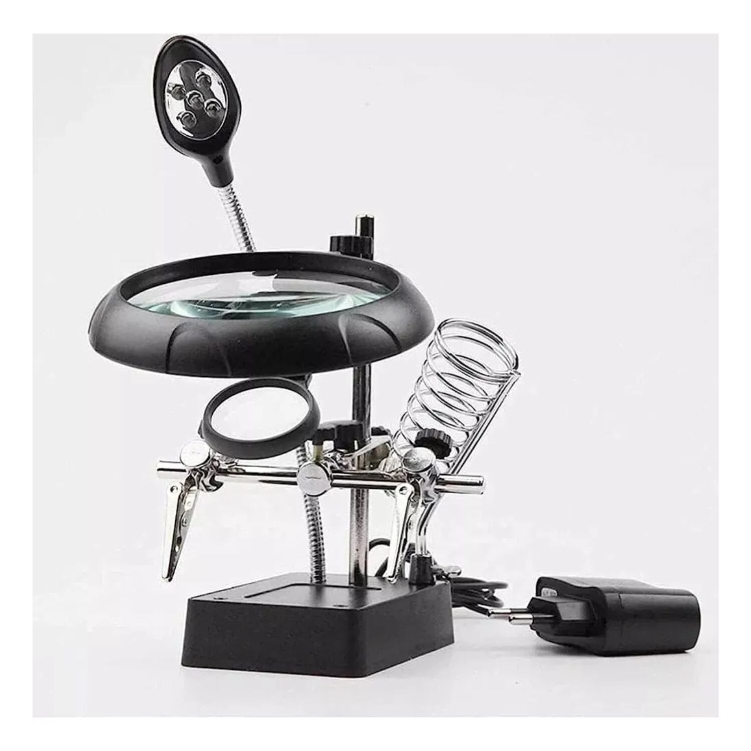 Lupa de mesa con luz led y usb para trabajos de precisión — Electroventas