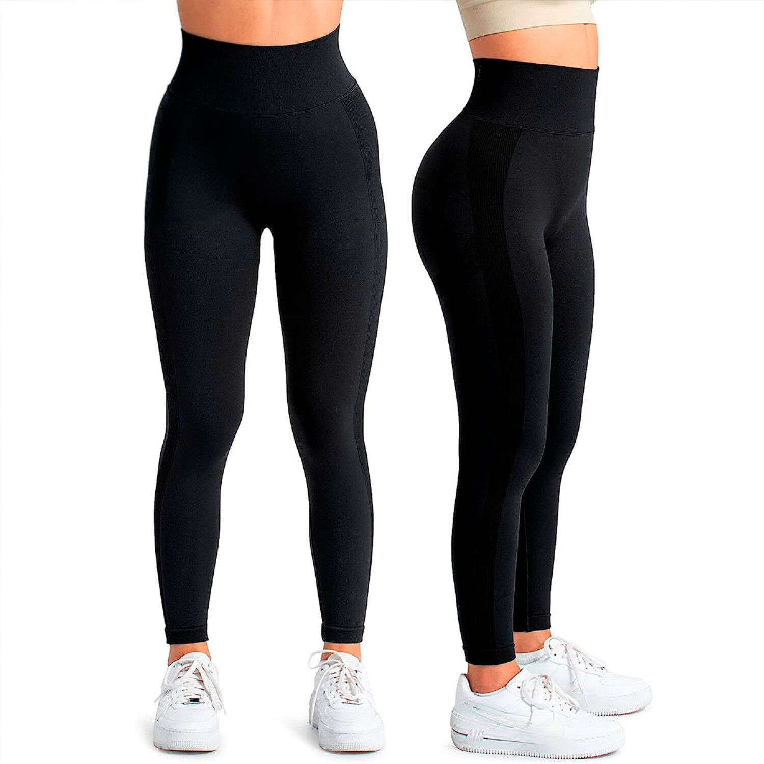 Calza Deportiva Push Up X2 Leggins Levanta Glúteos - Negro — El Rey del ...