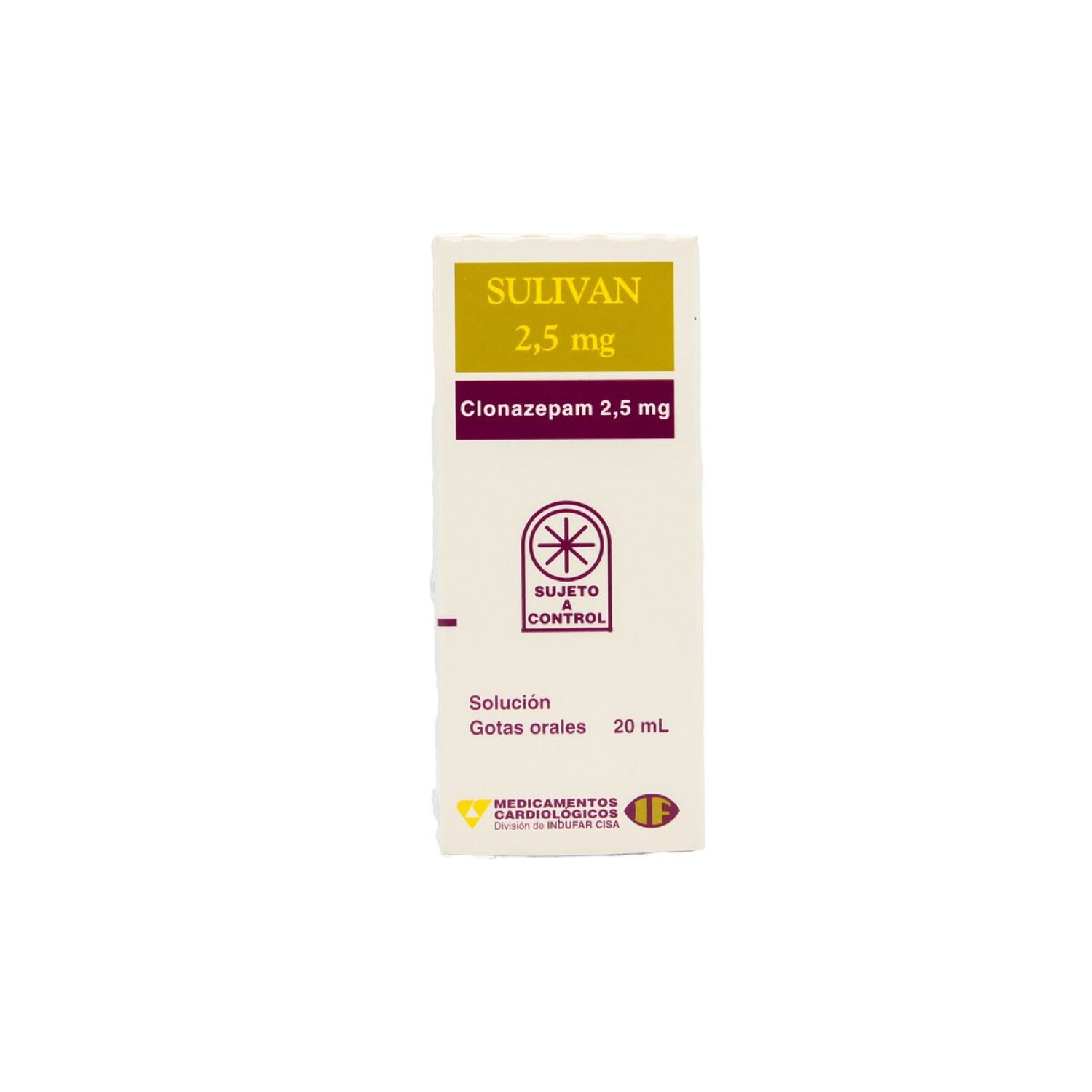 SULIVAN 2,5 MG. GOTAS X 20 ML. — Farmacenter