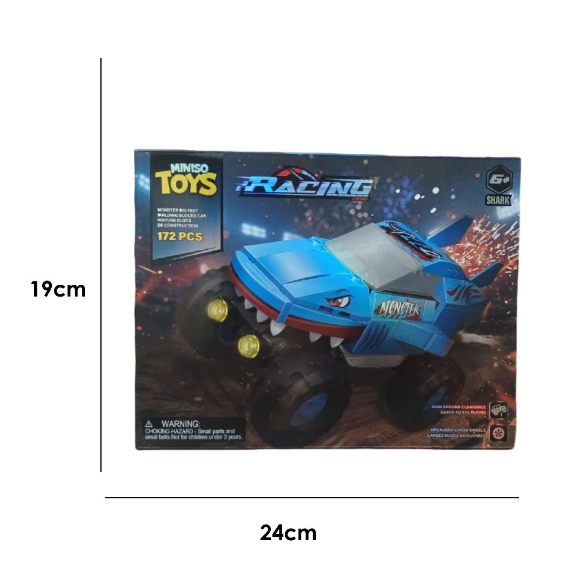 Bloques monster truck animals - tiburón — Miniso Uruguay