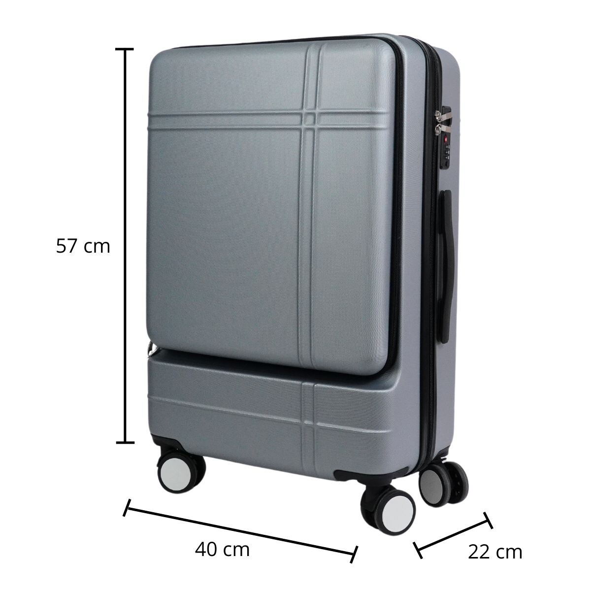 Valija rígida carry on con bolsillo — El Clon