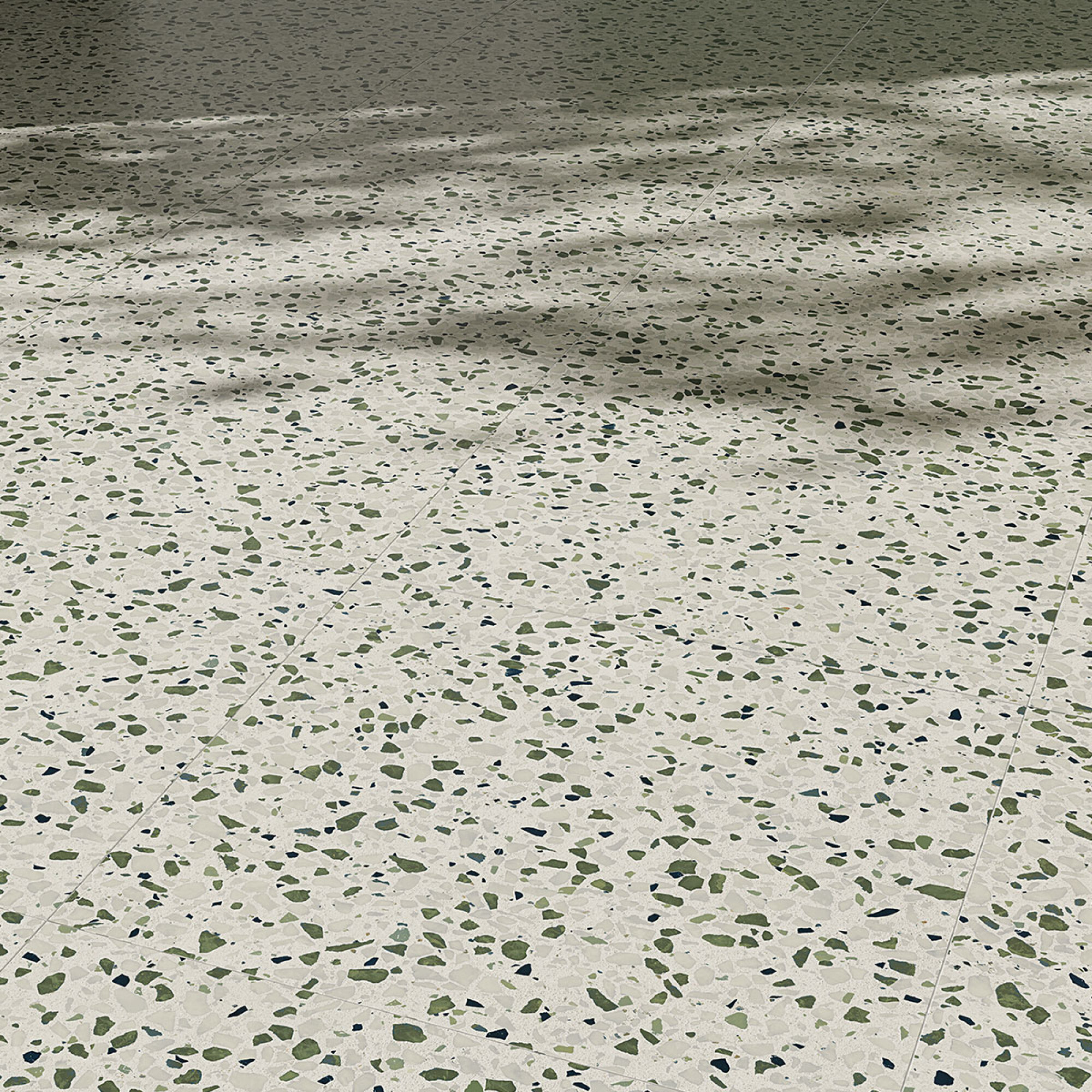 Porcelanato verde mate Tipo Terrazo 60x60Cm piso pared — Acher Cerámicas