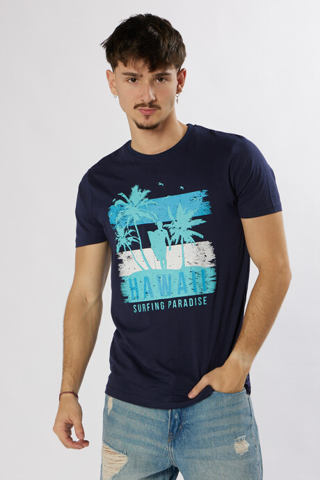 T-SHIRT BOSKE - Navy — Superoutlet