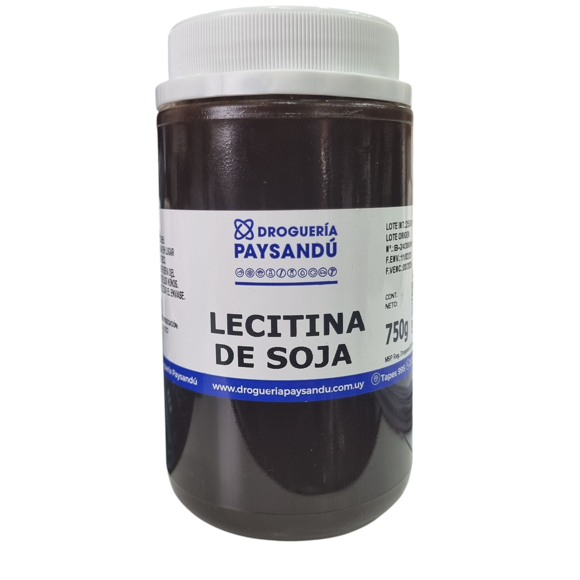 Lecitina de soja - 750g — Droguería Paysandú