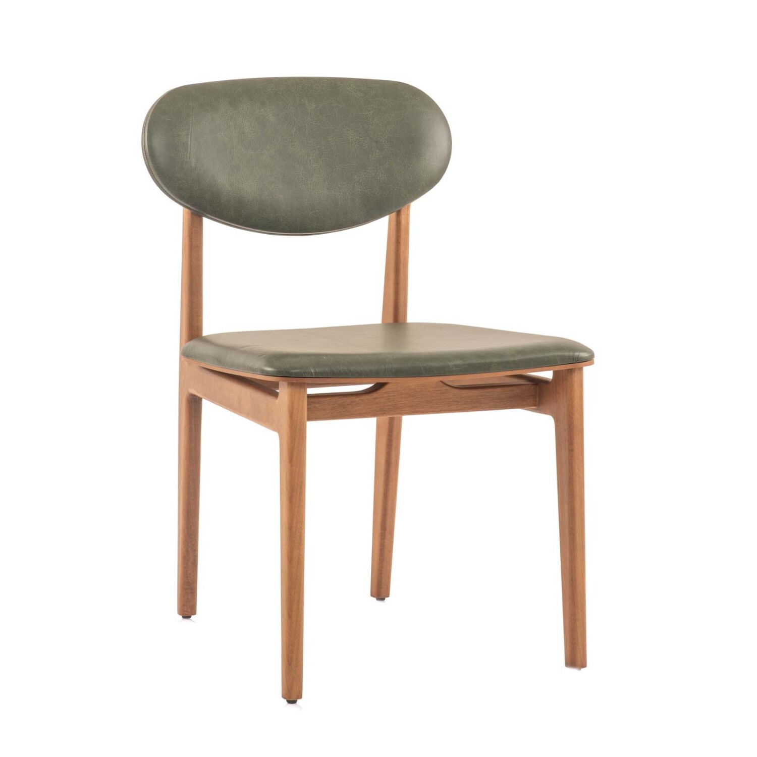 Silla De Comedor Cuero-y-madera Giulia — Divino