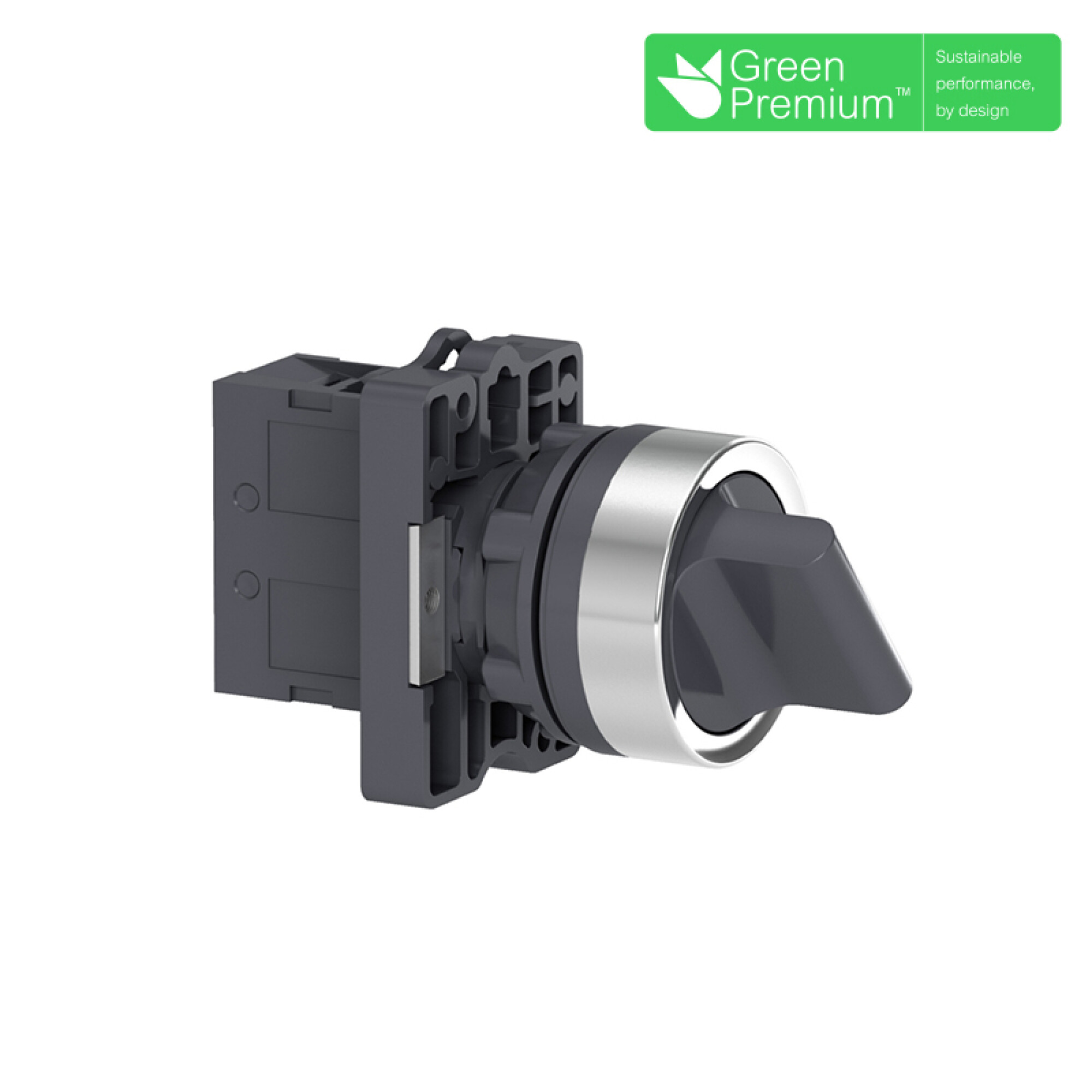 Selector 2 pos. 1NA maneta corta ø22mm negro Easy - TL5020 — Fivisa