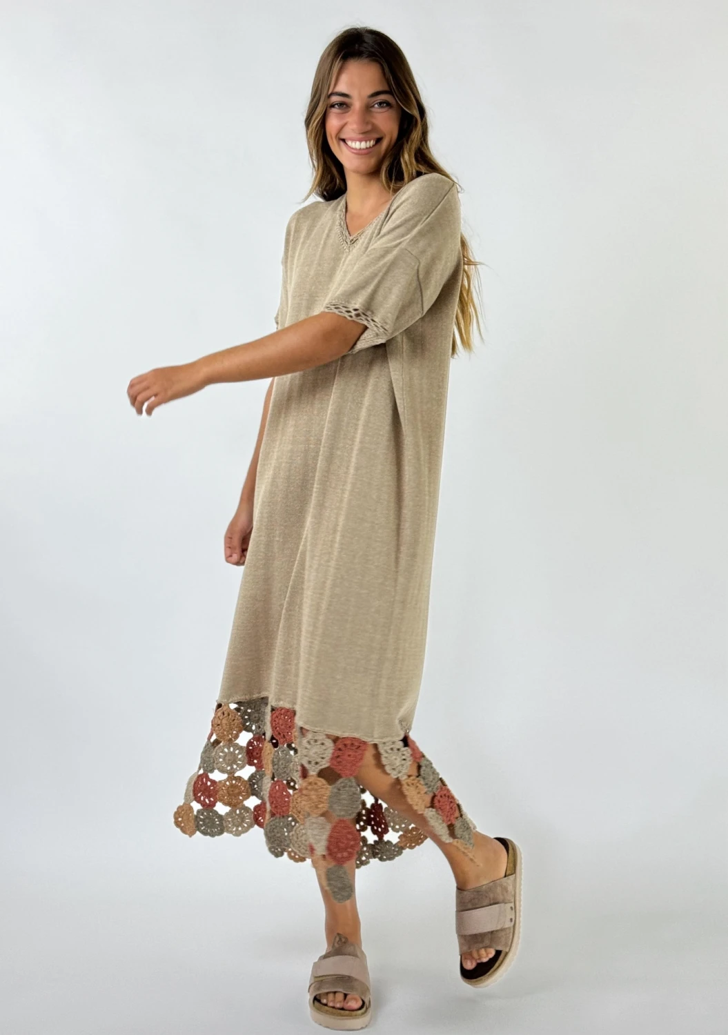 VESTIDO SAPHYRA - BEIGE — Panthai