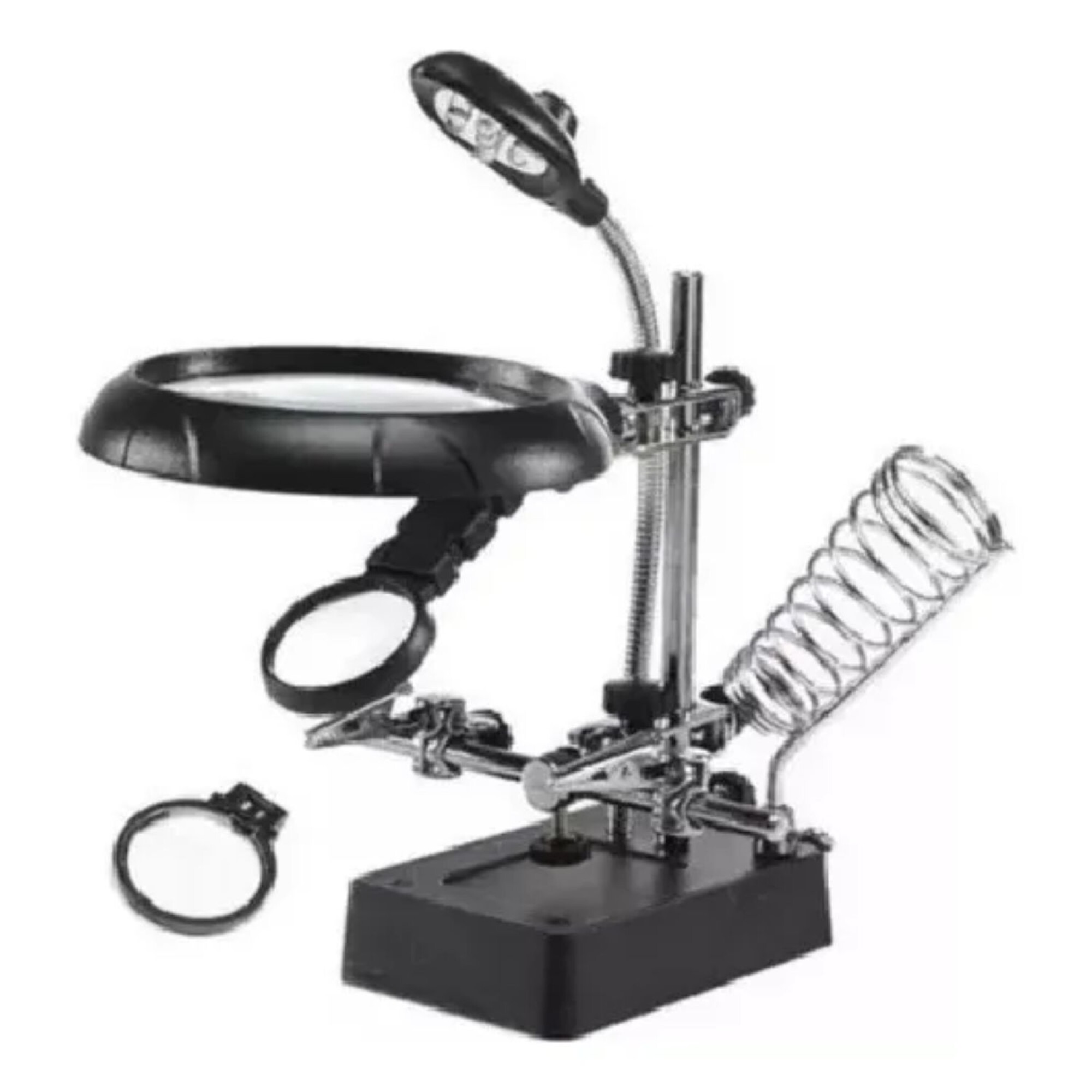 Lupa de mesa con luz led y usb para trabajos de precisión — Electroventas