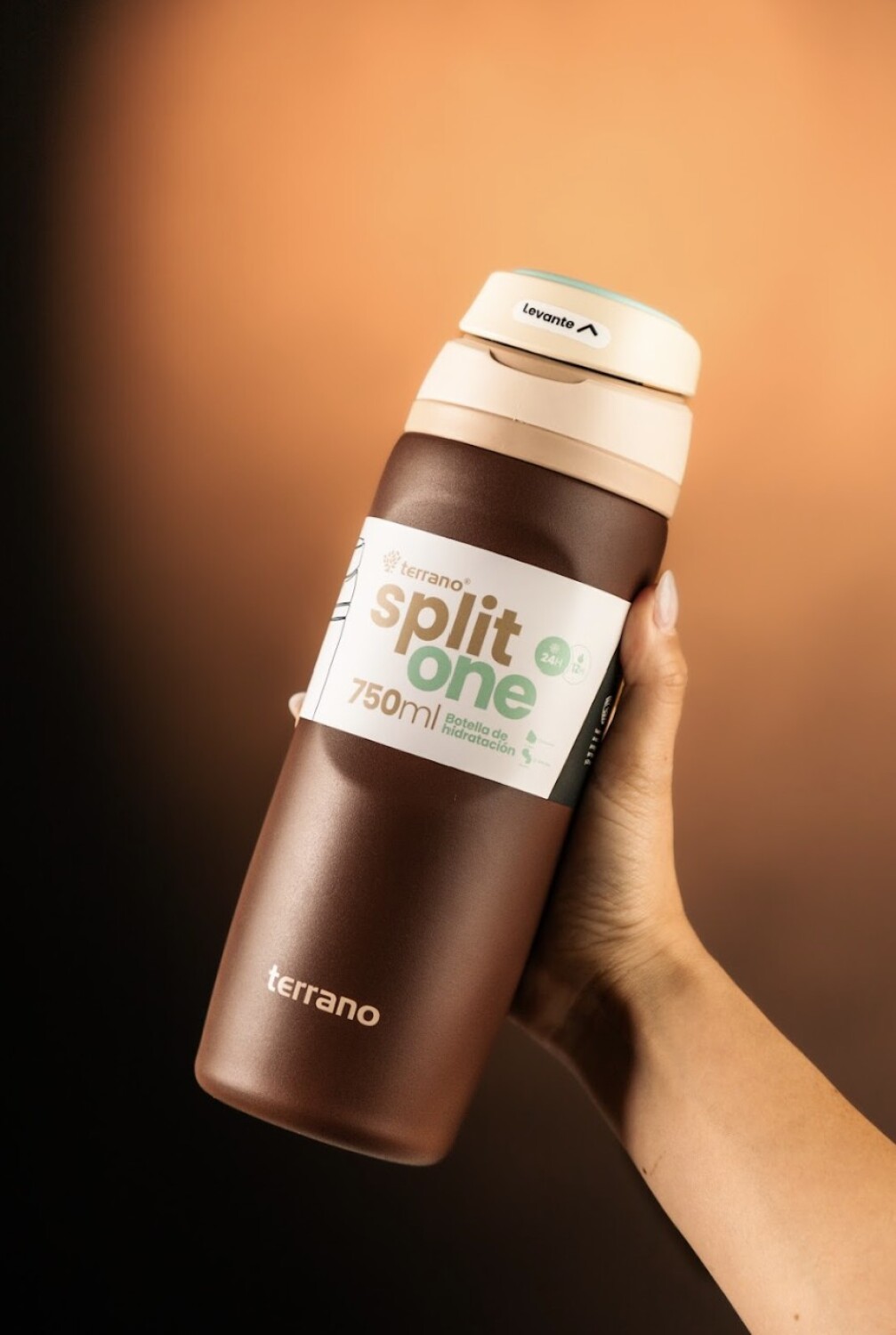 BOTELLA SPLIT ONE POP UP 750ML. - Marrón — Terrano