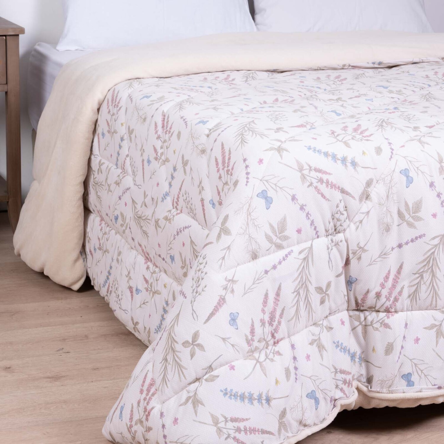Acolchado 2 Plazas Algodon Blend Floralis — Divino