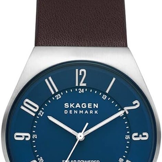 Reloj SKAGEN GRENEN SOLAR Cuero Marron Esfera 37mm — WatchMe