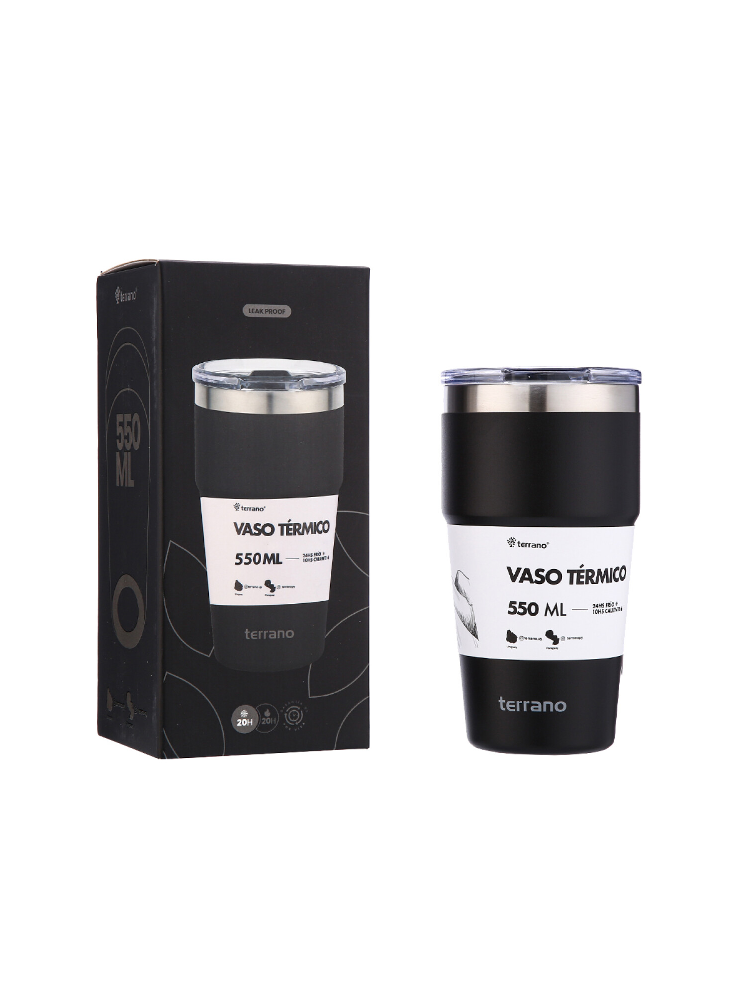 Vaso Térmico No Drops - Negro — Terrano