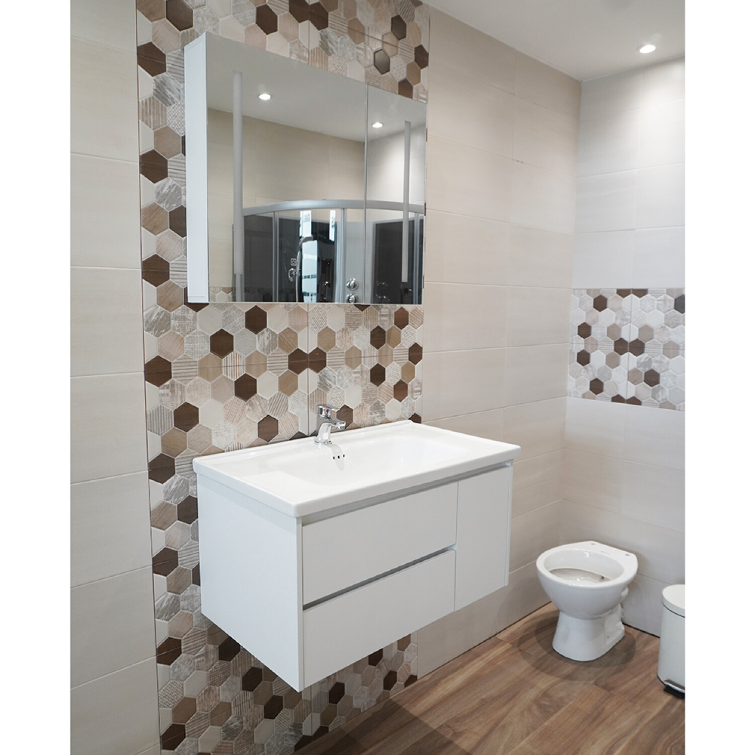 Conjunto De Baño Habitare Modelo Ns-b4-80 / Mueble + Bacha + Botiquín ...