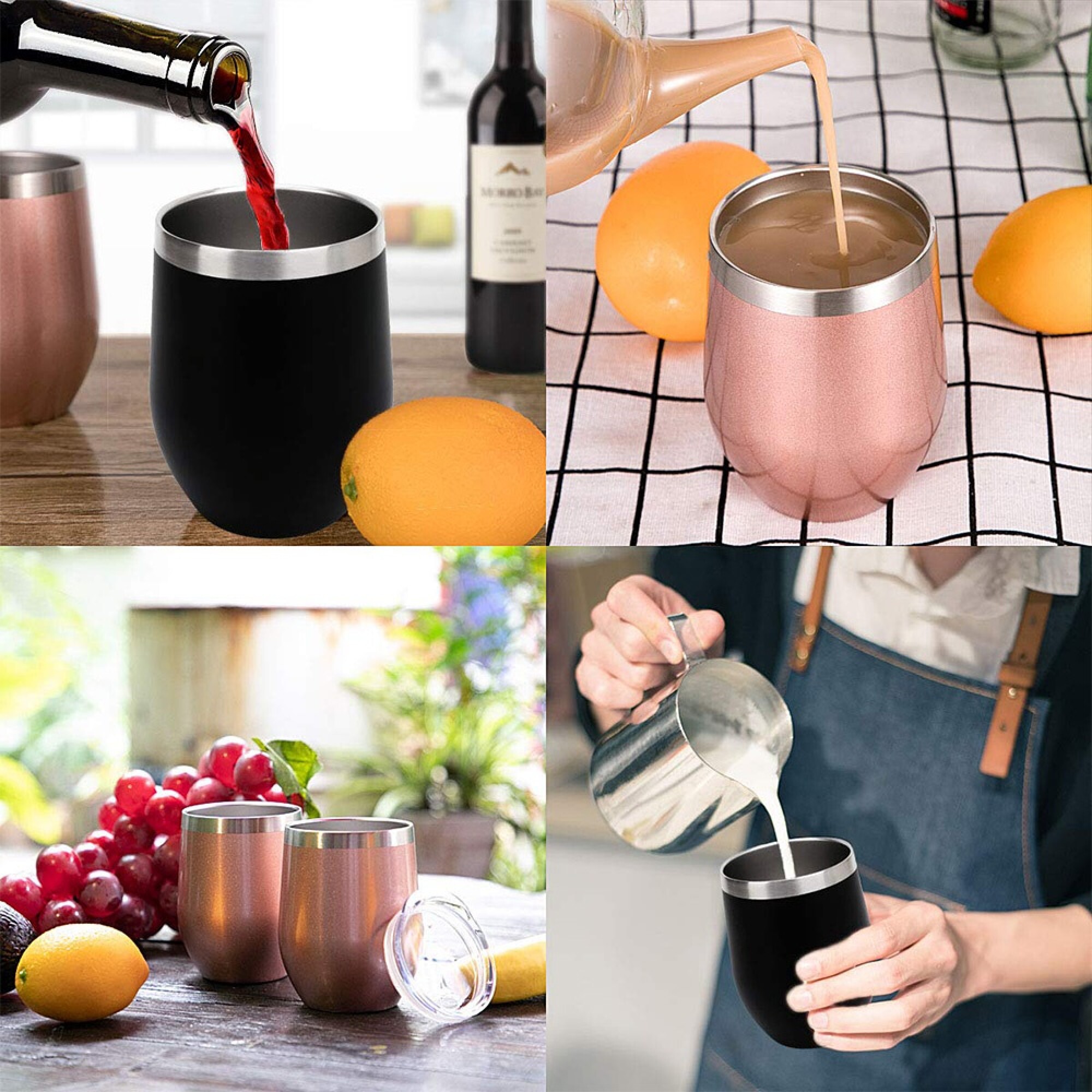 Mate en Acero Inox c/ Tapa Vaso Térmico Bebidas 240ml Comet - Celeste — HTS