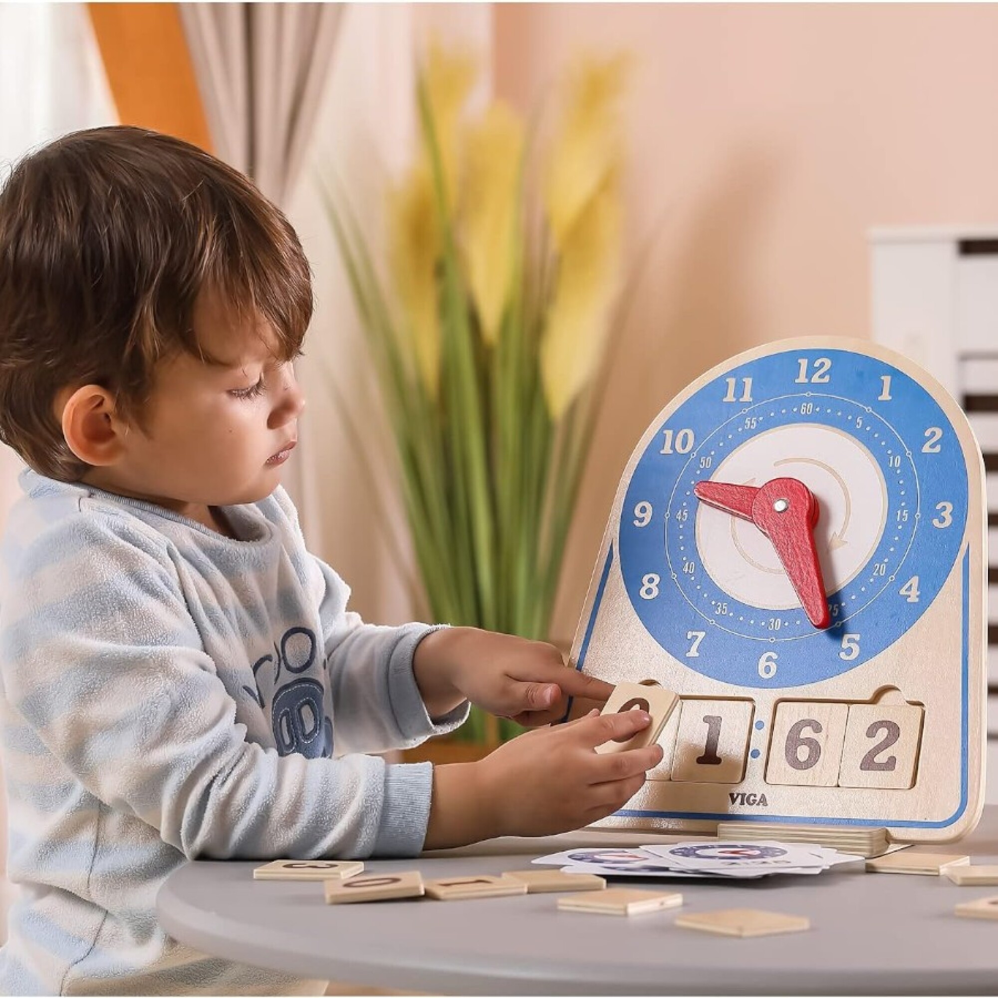 Reloj de Aprendizaje en Madera Viga — AdelEste