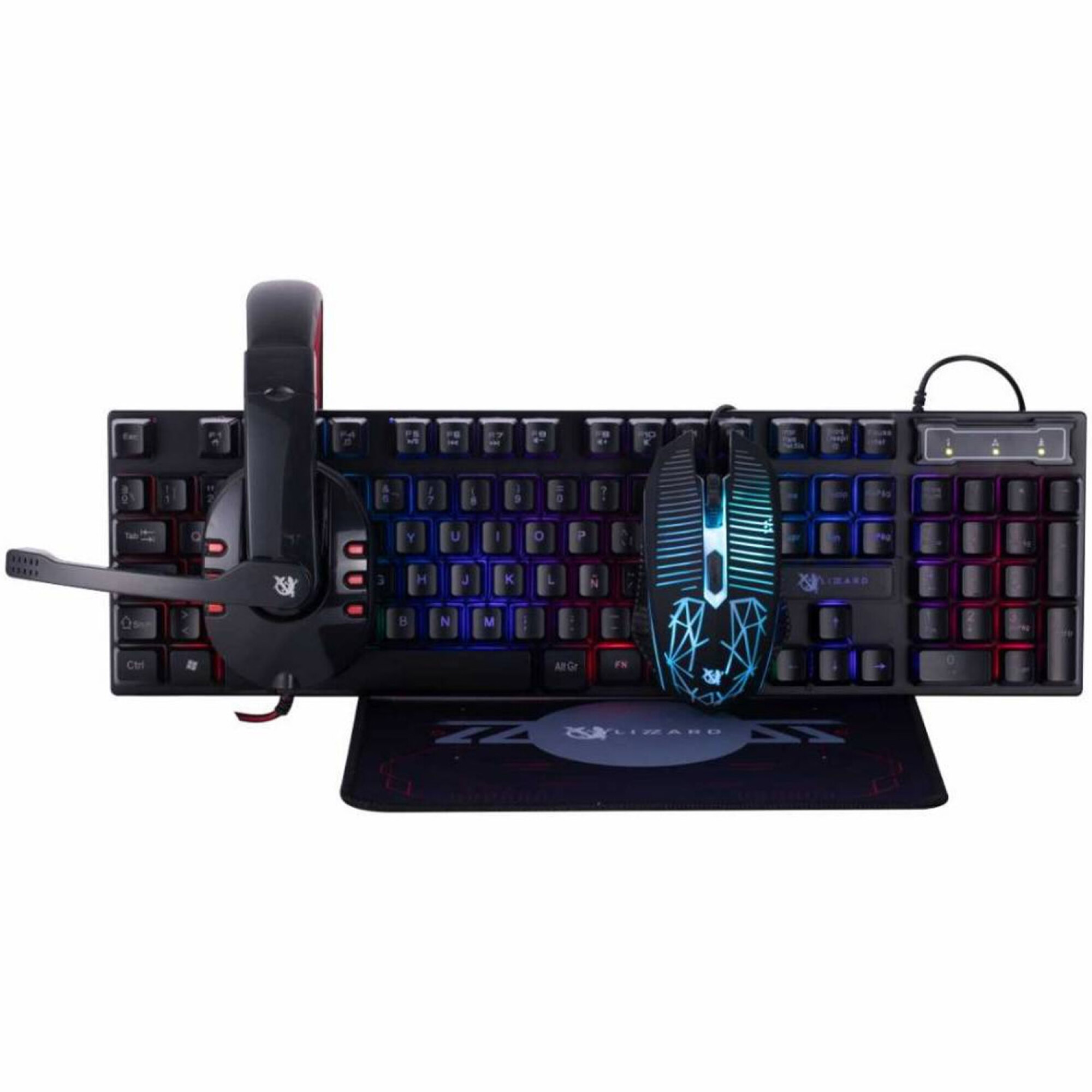 Kit Gamer X-Lizzard XZZ-CO-02 Teclado Mouse Headset Mousepad ...