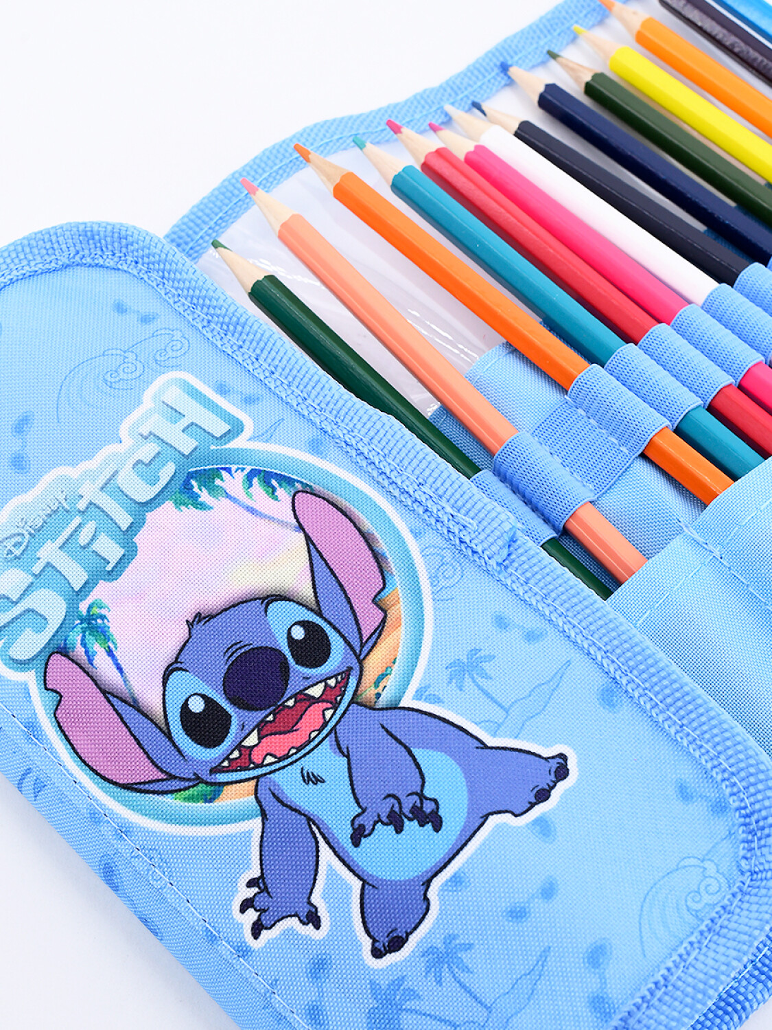 CARTUCHERA CON LAPICES STITCH - ROSADO — Guapa