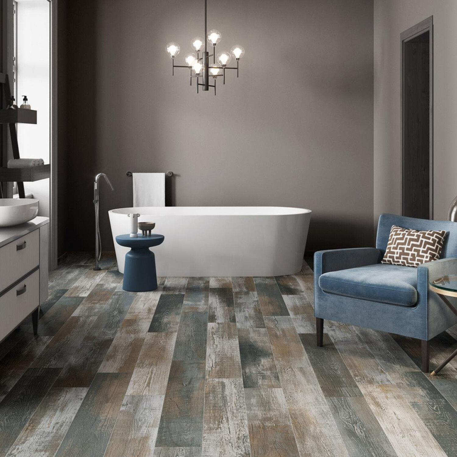 Porcelanato Maderado Atrium Dallas Carbon "a" 20x120 Cm — Castro