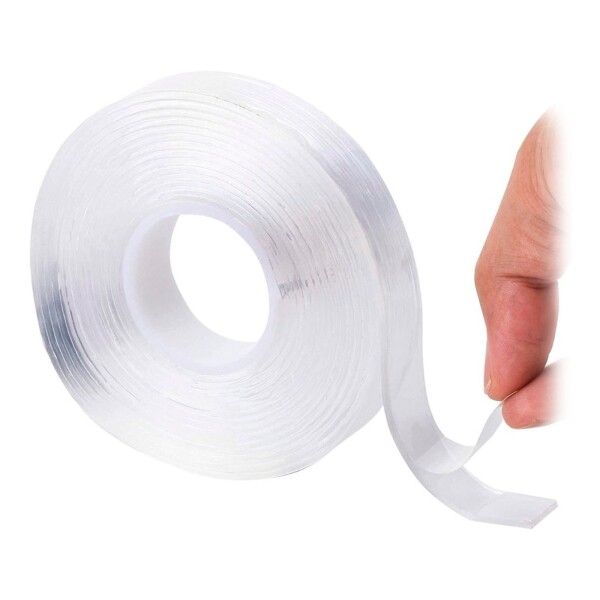 Cinta Adhesiva Magica Doble Faz Reutilizable 3 Metros X10 - Variante ...