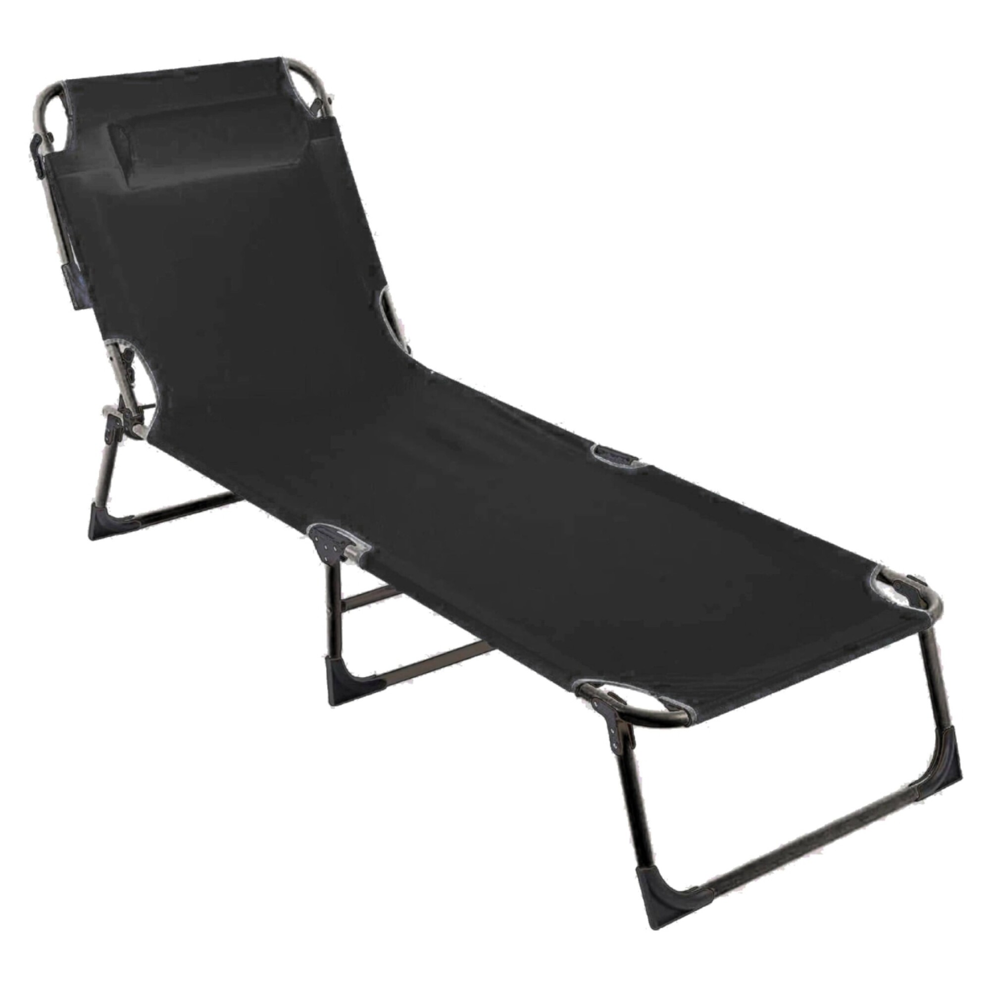 Catre cama plegable para camping con colchoneta 56cm ancho - Negro ...