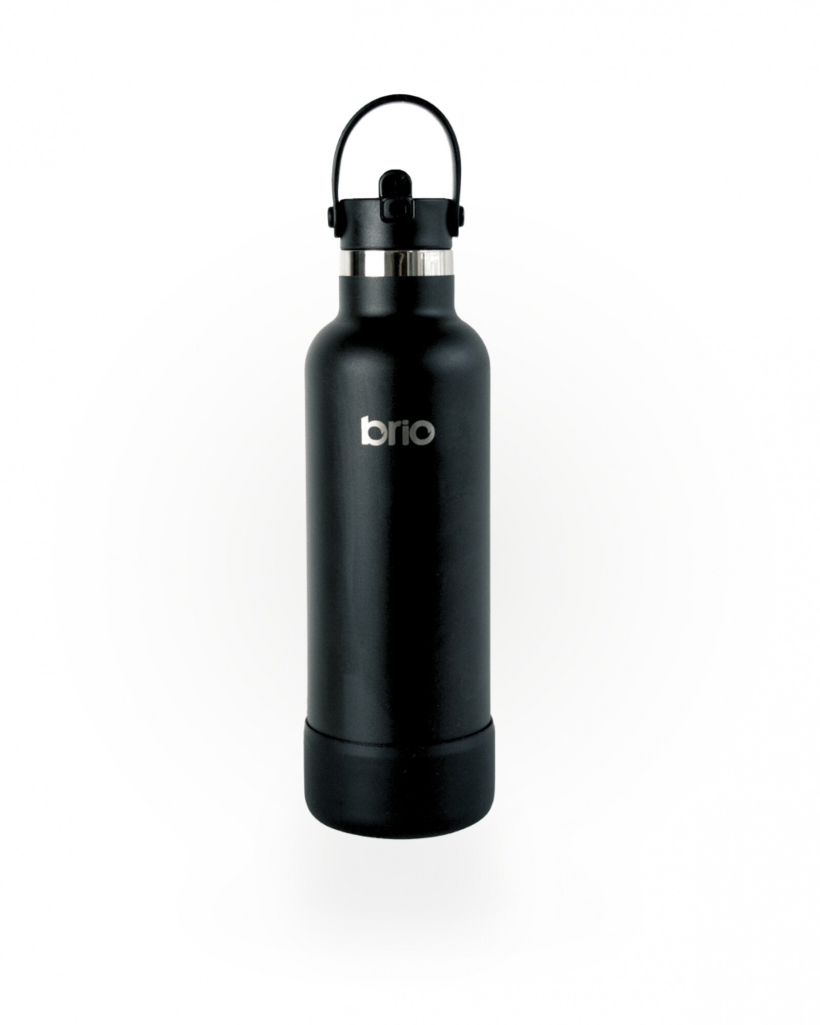 Botella En Acero Inoxidable brio 750ml Con Sorbito Y Manija - Negro — Lasa
