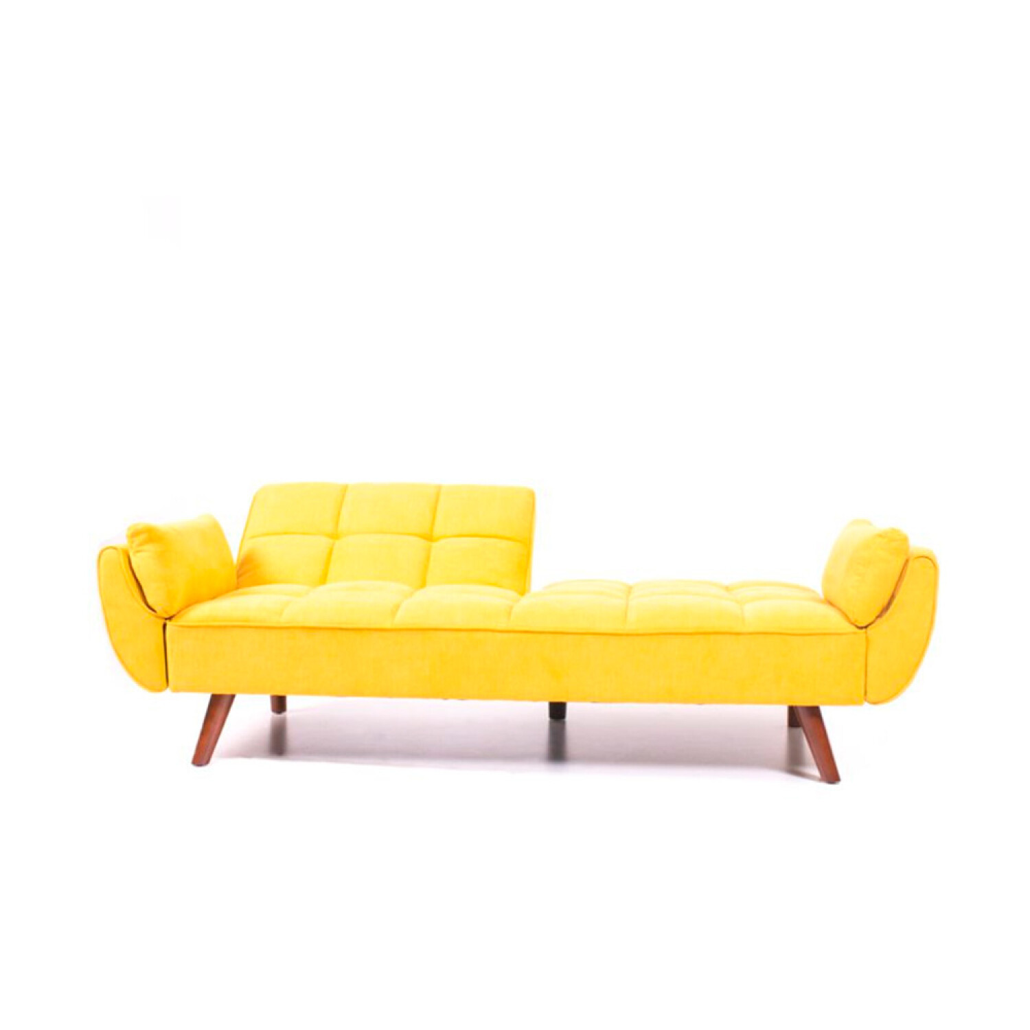 Sillón Sofá Cama Frida Amarillo 3 Cuerpos — Brillante