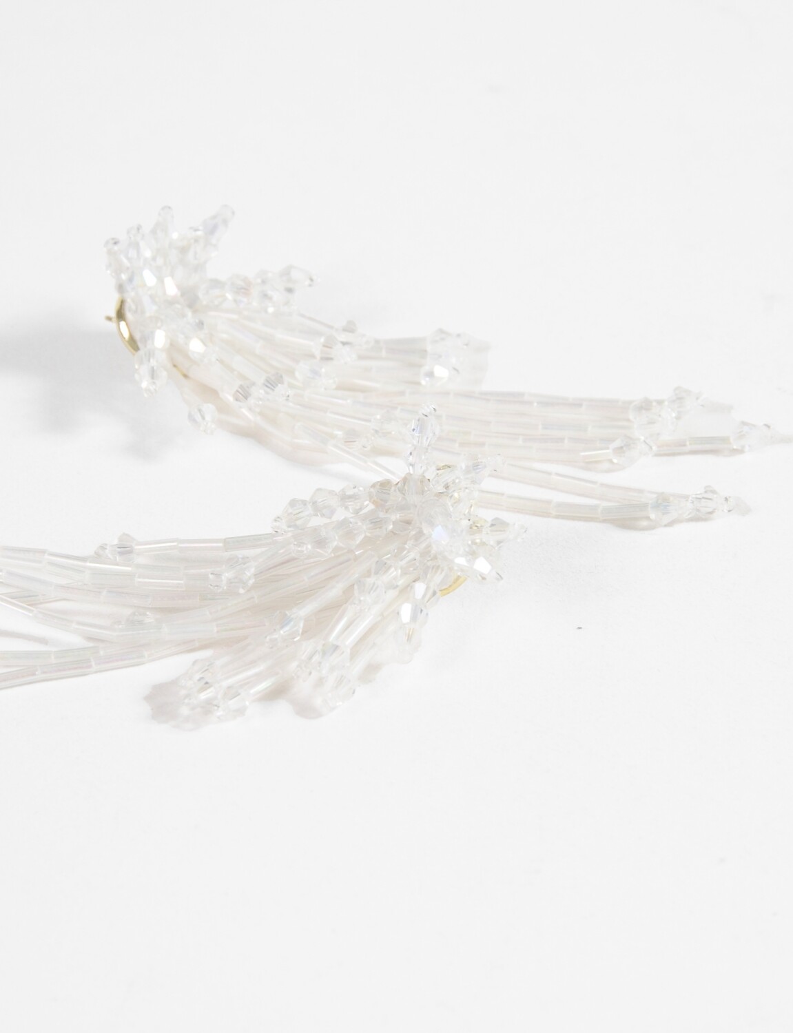 Caravanas flor mostacillas largas - transparente — Symphorine