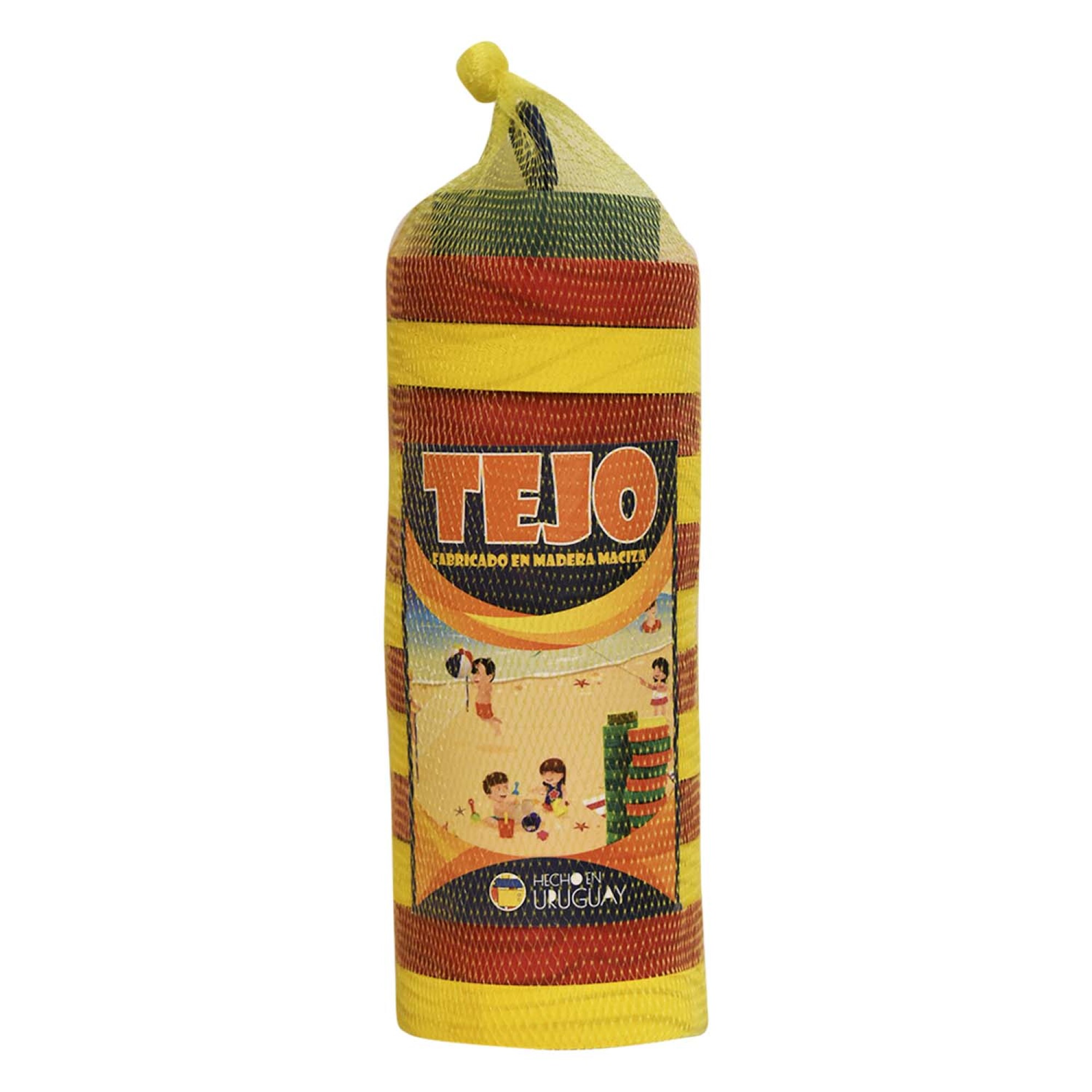 Tejo en Madera Maciza Juego de Playa Parque Jardín - Amarillo/rojo — HTS