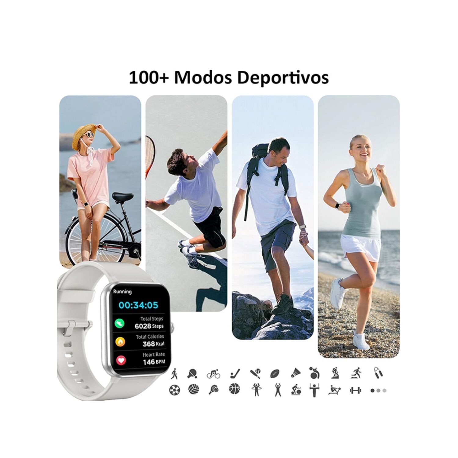Reloj Inteligente Smartwatch Deportivo Blackview R50 - gris — Electroventas
