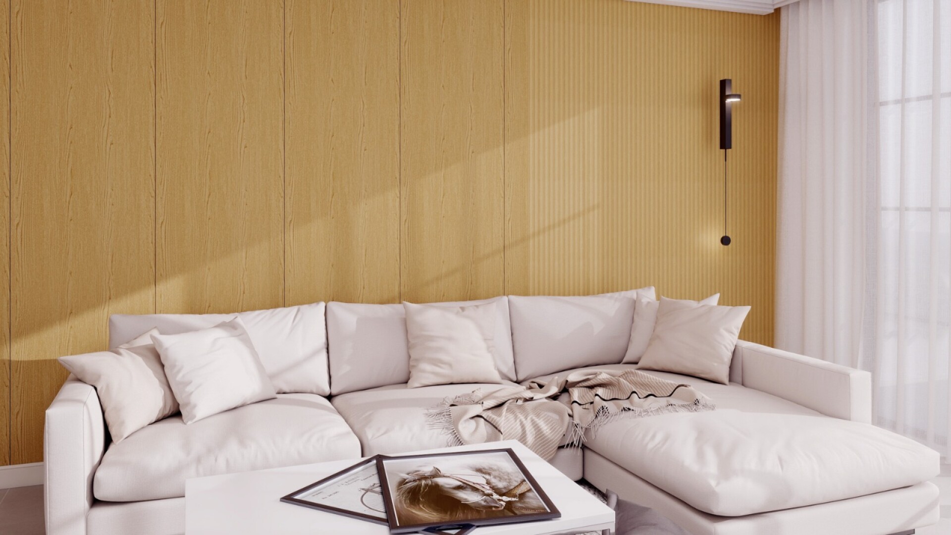Revestimiento Wall Panel Liso Marron Claro Para Interior — Prodeco