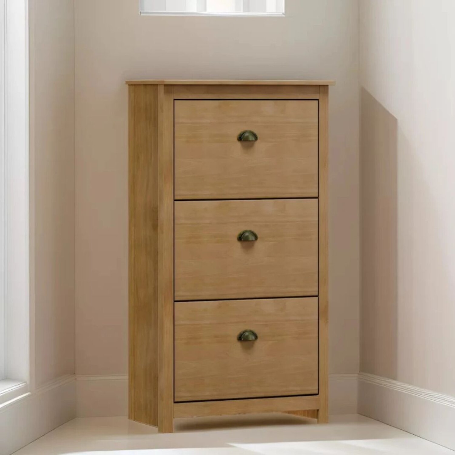 Zapatera 3 Cajones - Linea Colonial - Freijo Robles — Fripay