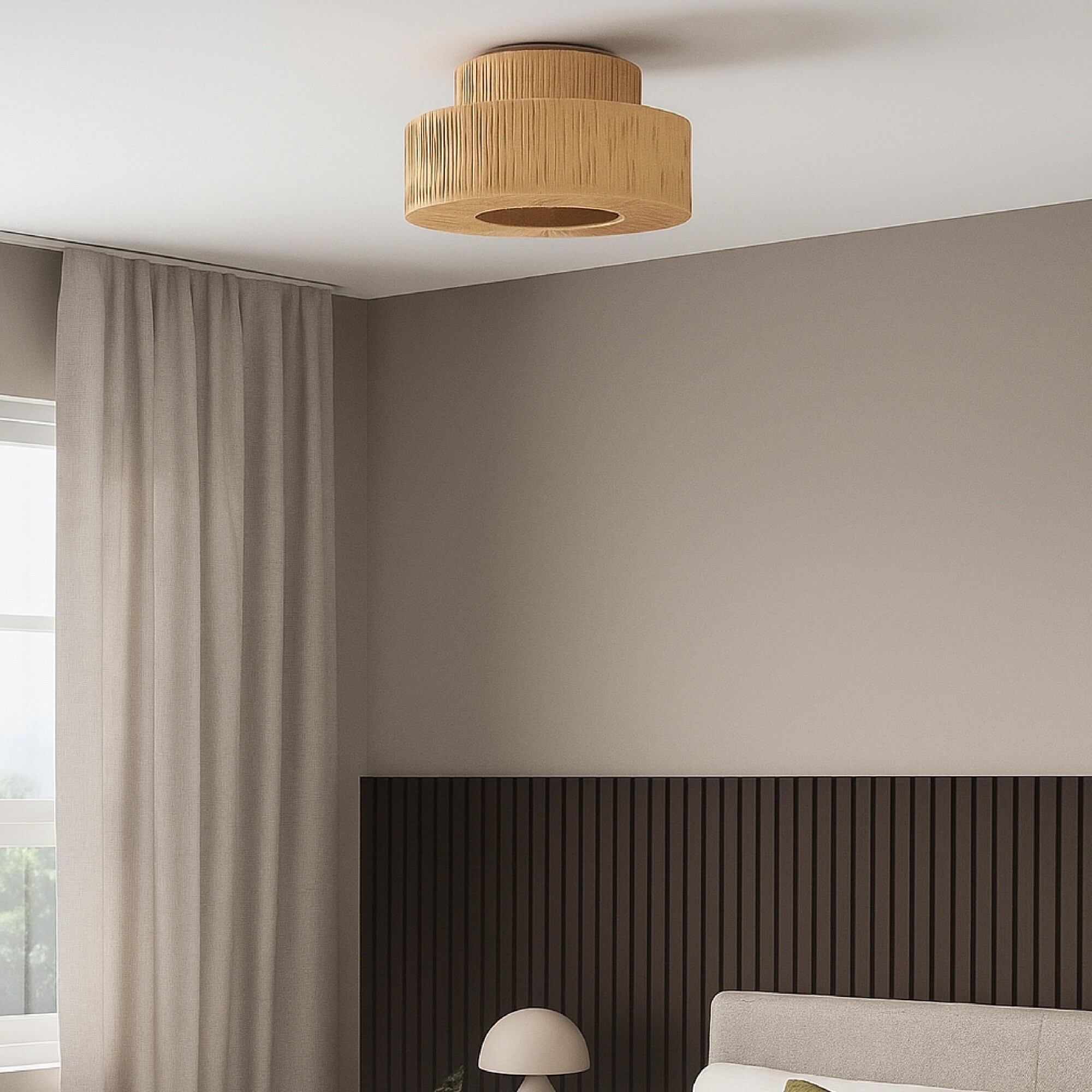 Artefacto Decorativo De Techo Bukano Wood — Serlux