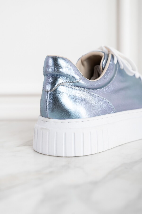 Zapatilla Metalizada - Celeste — Lemon