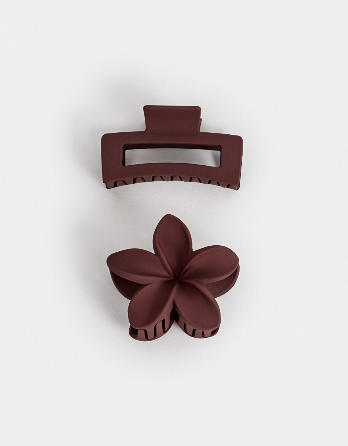 Broches Sets Con flores - Rojo Burdeaux — Todomoda