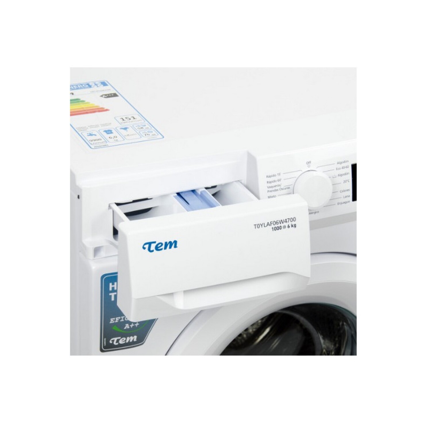 LAVARROPAS TEM 6 KG CARGA FRONTAL 1000 RPM — Electrocentro Rivera