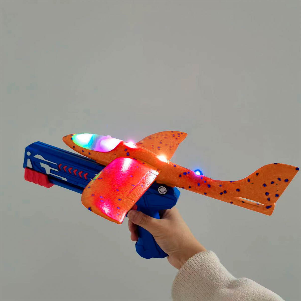 Avión Pistola Lanzador Espuma X3 Desarmable C/luz — El Rey del ...