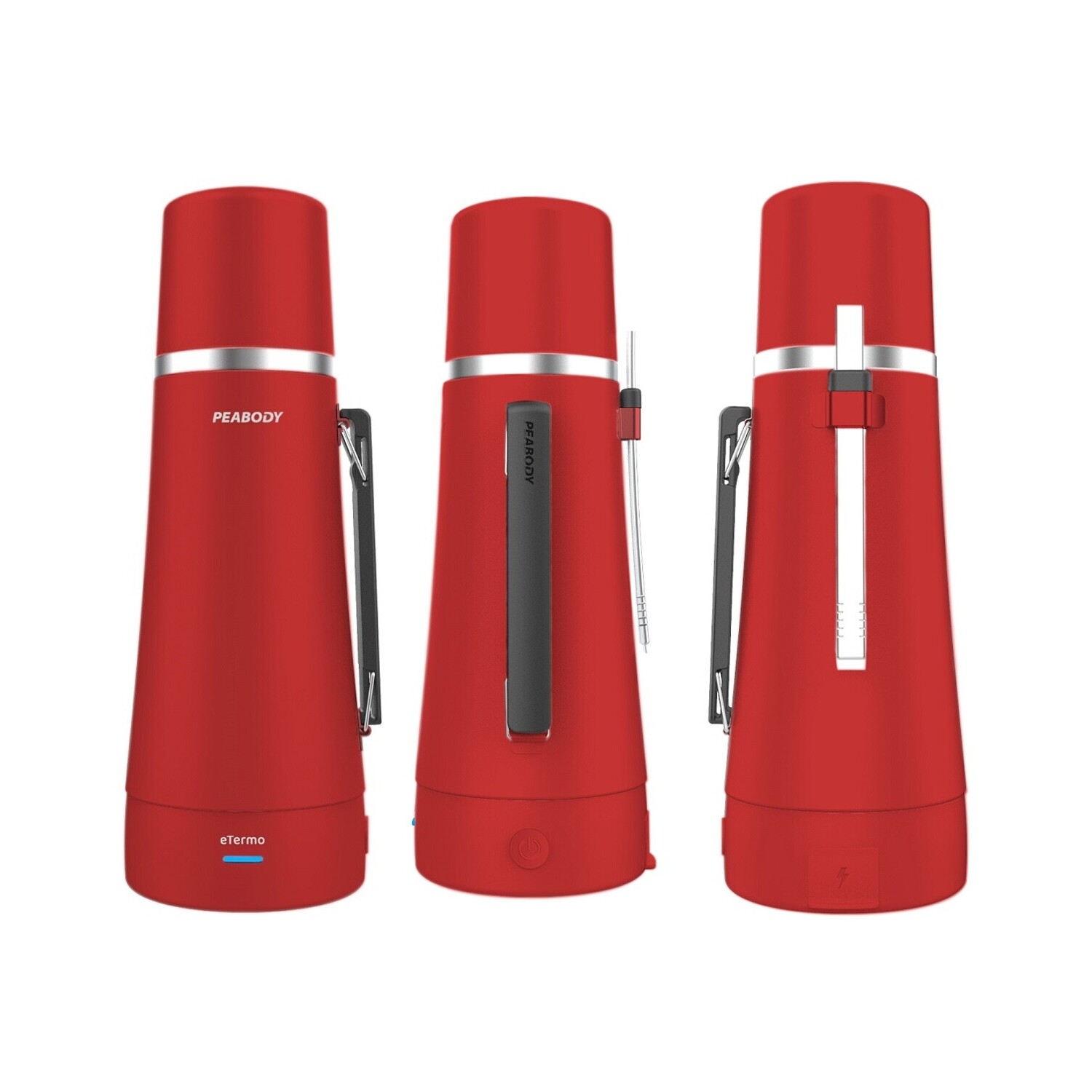Termo eléctrico Peabody E-Termo 1L 700W con mate y bombilla - Rojo ...
