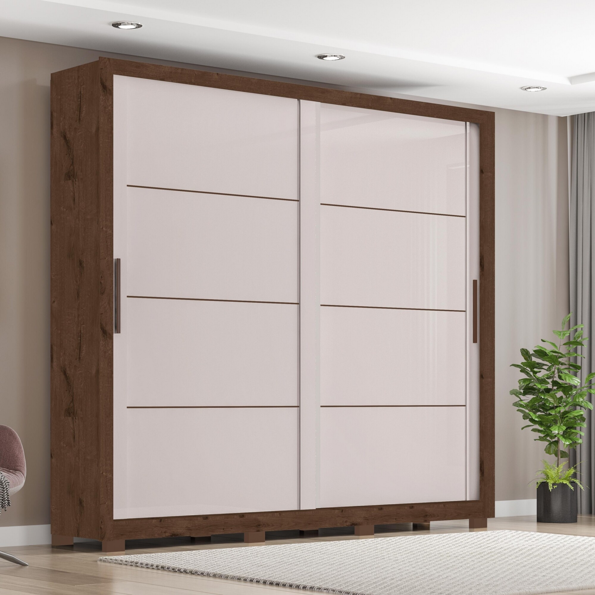 Ropero 2 Puertas 4 Cajones - Premier - Jacaranda — Rustico Hogar