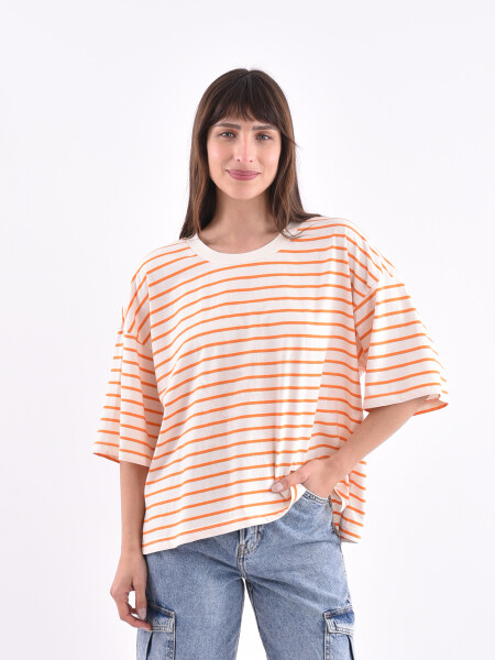 REMERA A RAYAS SOFI - NARANJA — Guapa - Paprika