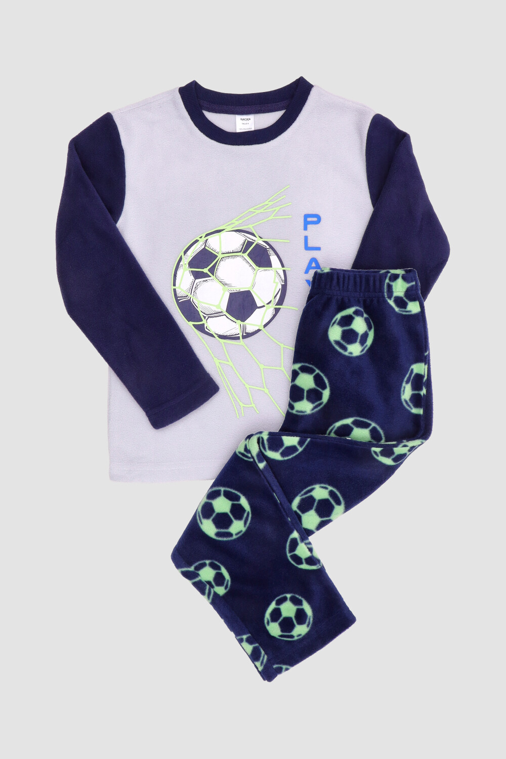 Pijama infantil polar futbol - Azul — SiSi