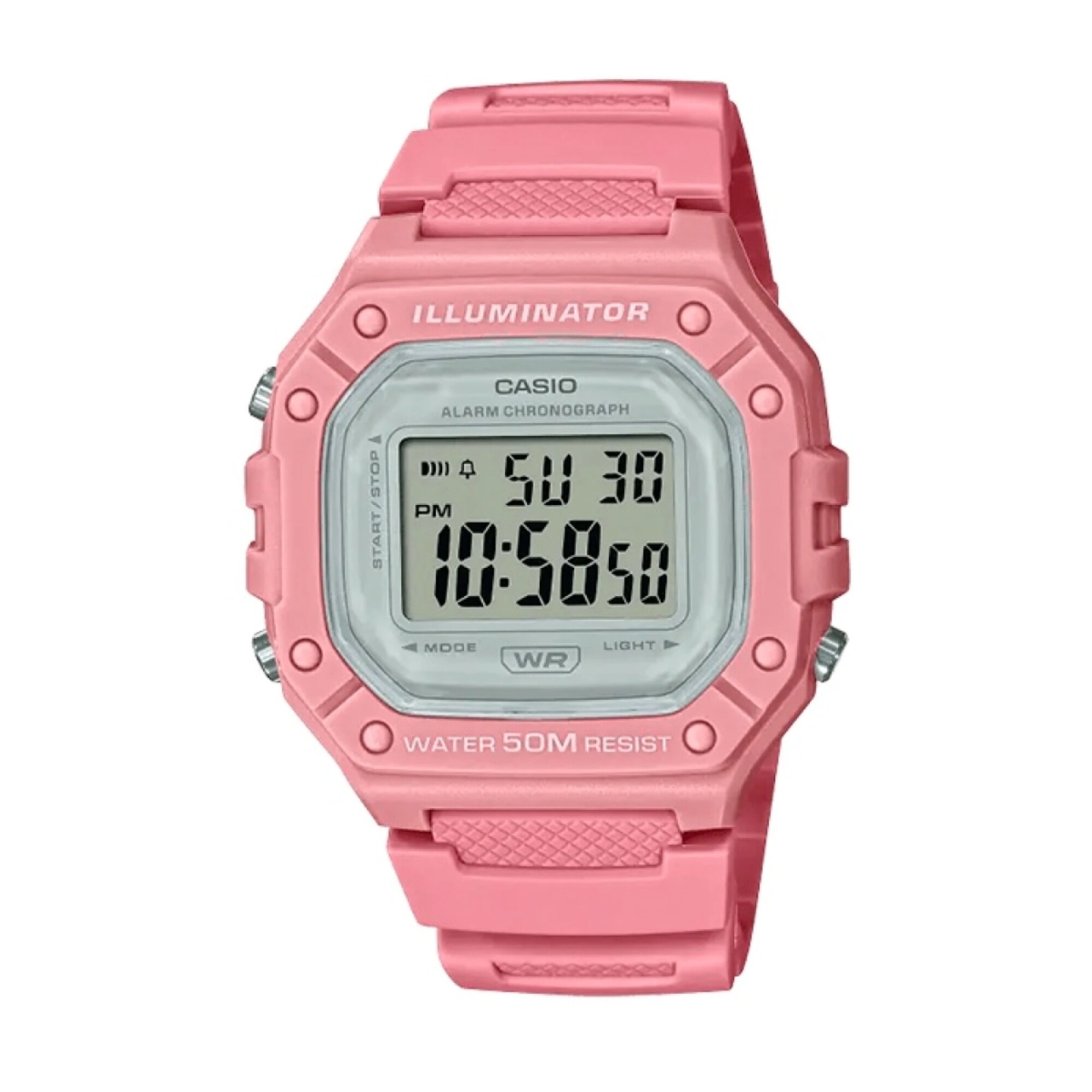 Reloj CASIO W218HC-4AVDF Resina Rosa Esfera 44mm — WatchMe