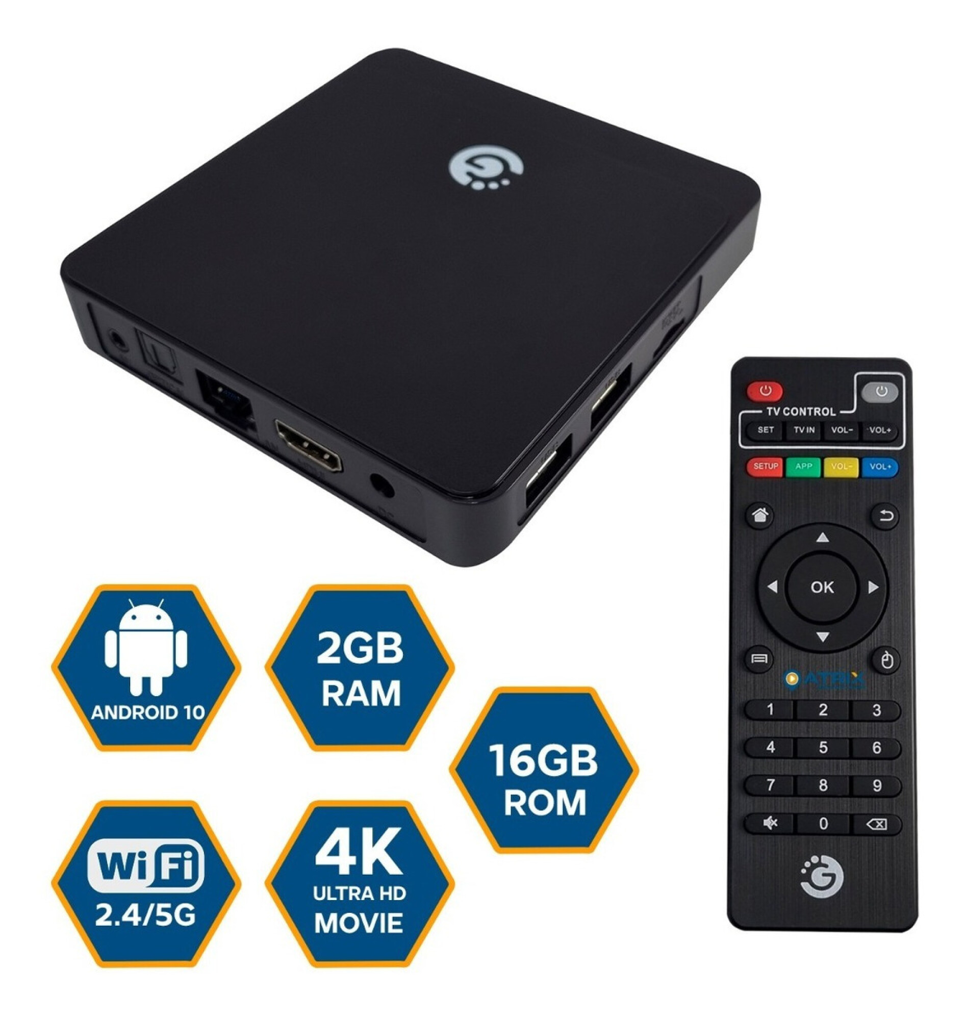 Tv Box Goldtech Elite 16gb 2gb 4k Smart Netflix Wifi Smart TV — Atrix